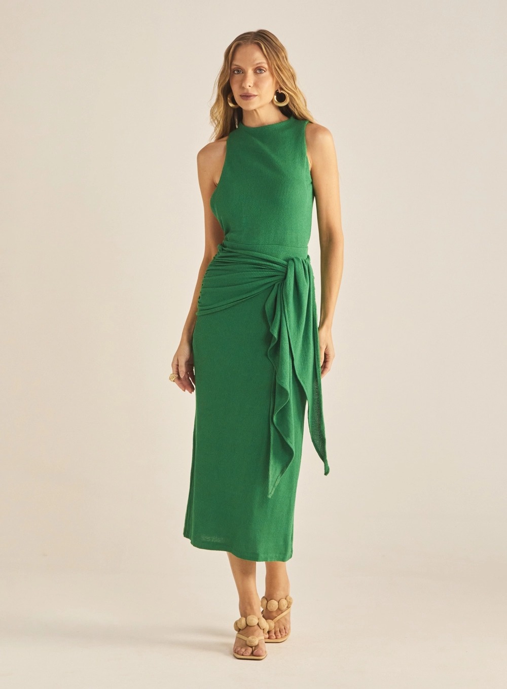 Vestido Sommer Verde Napolis Amarração Lateral Ref 15646